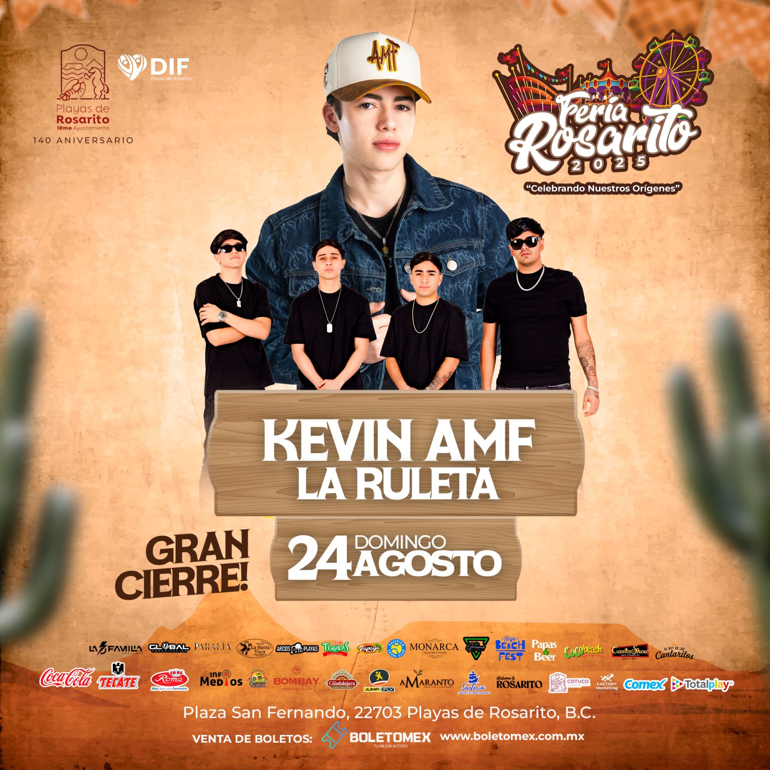 Kevin AMF La Ruleta en la Feria de Rosarito 2025: Gran cierre con ...