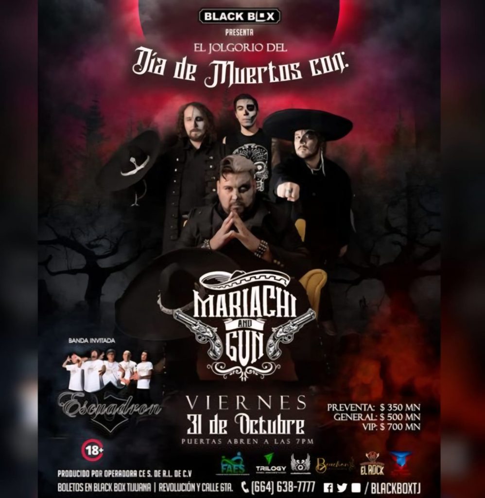 Mariachi and Gun en Tijuana 2025: concierto el 31 de octubre en Black Box