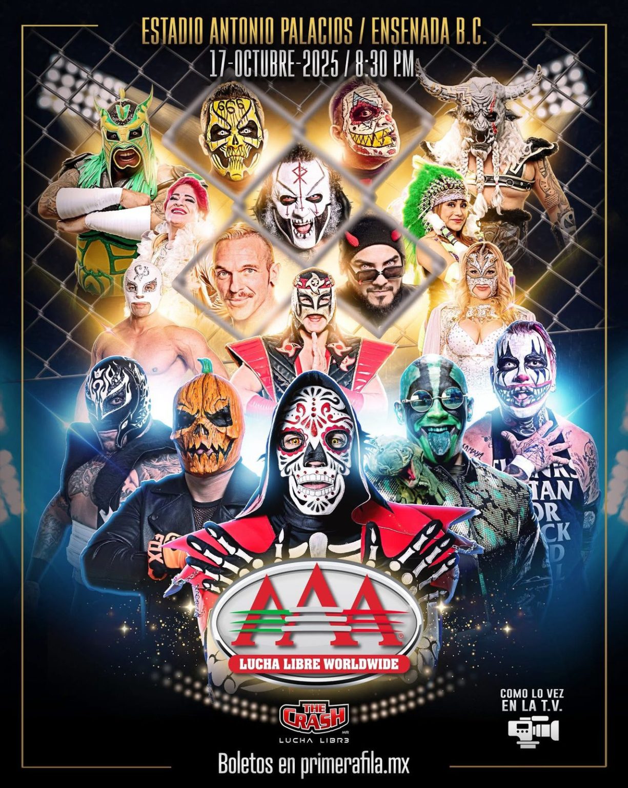 AAA Border en Ensenada 2025: Lucha Libre en el Estadio Antonio Palacios