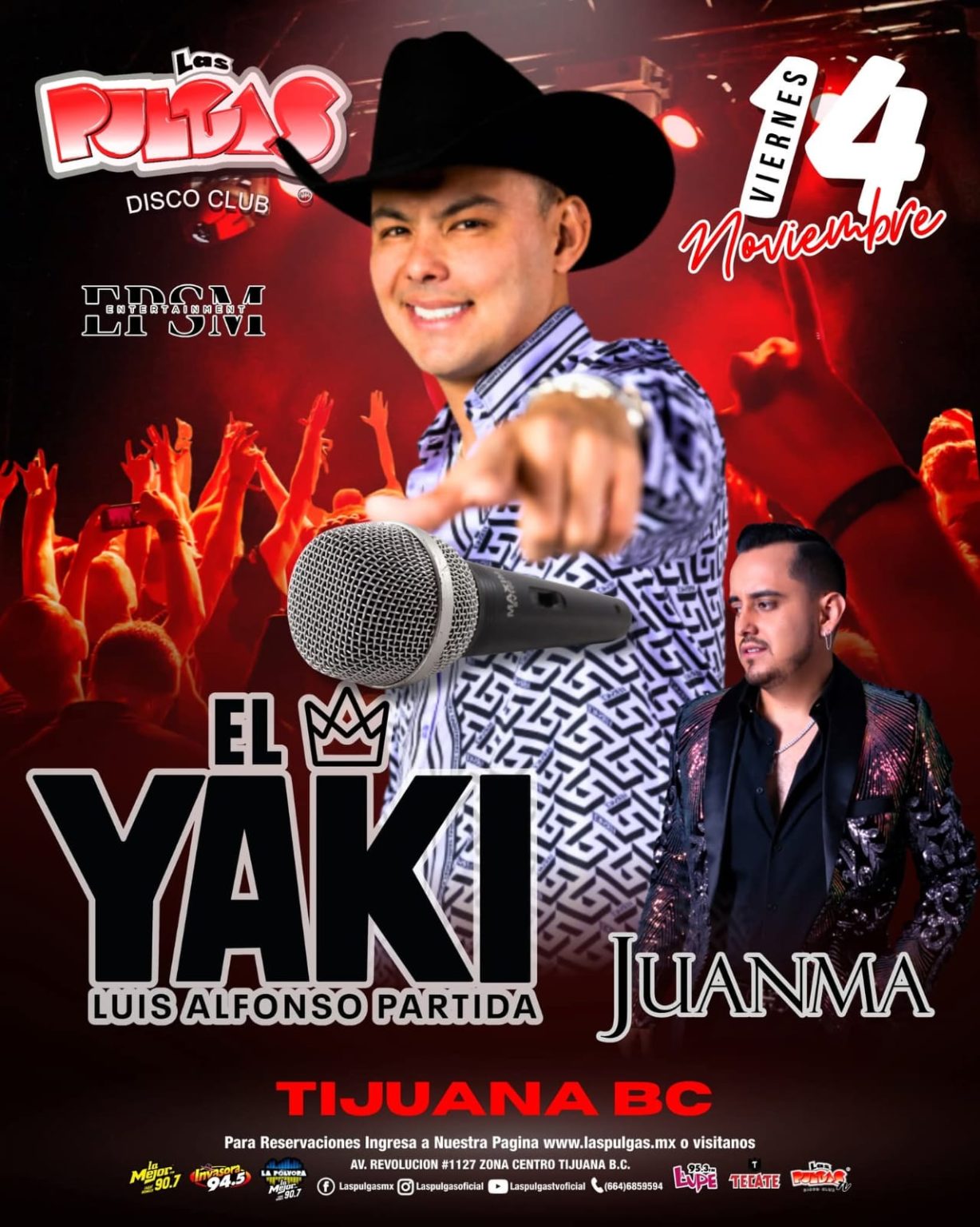 El Yaki en Tijuana 2025: Concierto en Las Pulgas con Juanma como ...