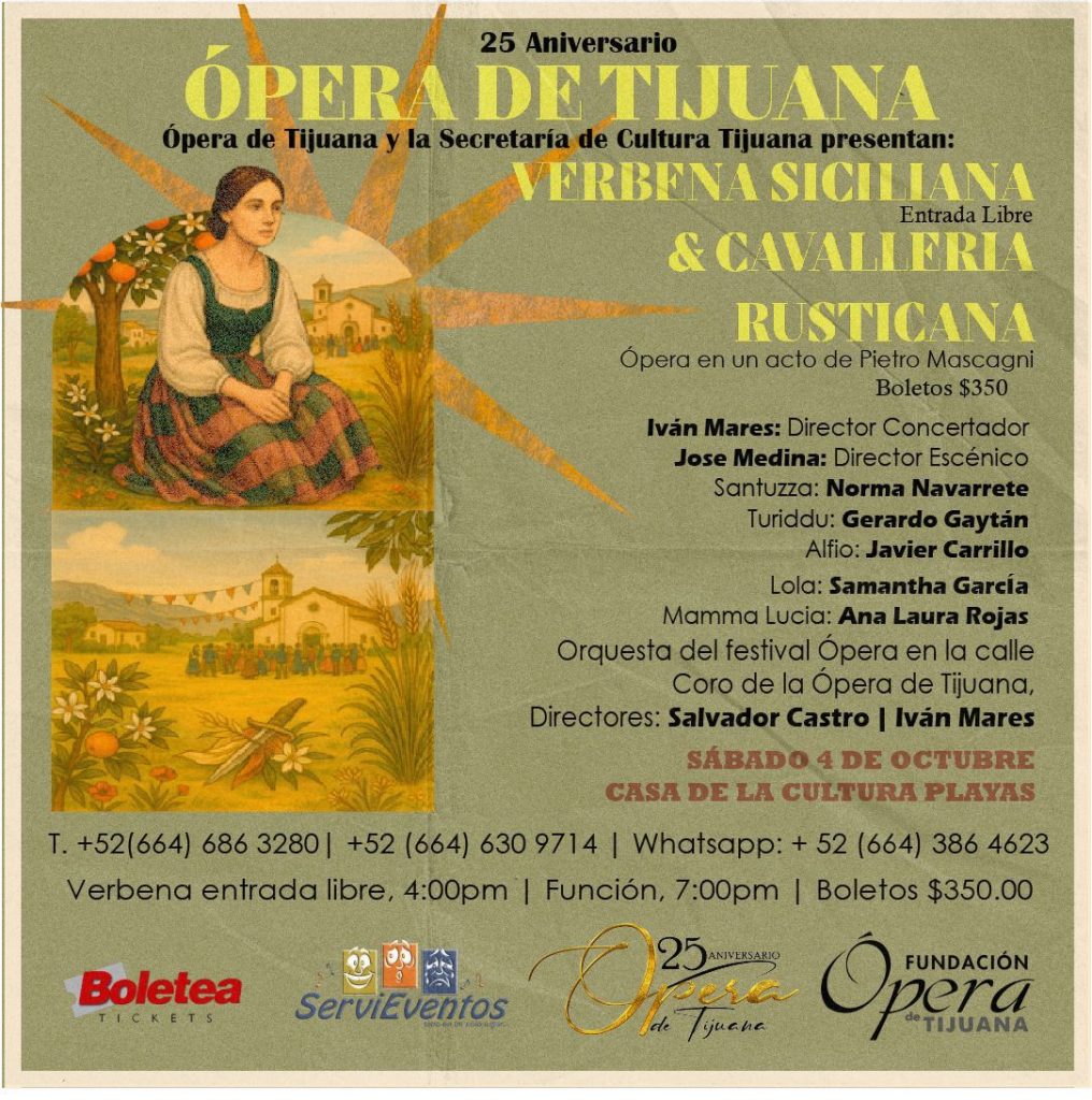Ópera de Tijuana en Tijuana 2025: Concierto en Casa de la Cultura Playas