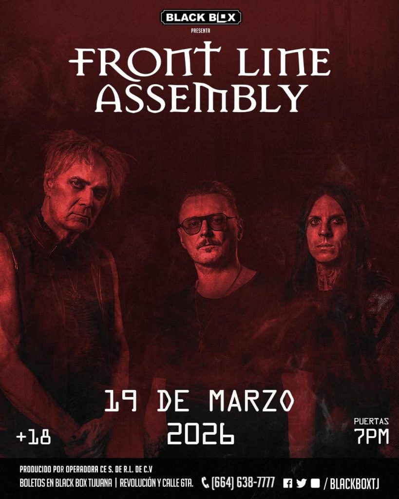 Front Line Assembly en Tijuana 2026: concierto en Black Box el 19 de marzo