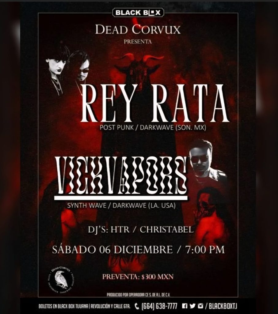 Rey Rata Vick Vapors En Tijuana 2025 Concierto En Black Box El 6 De