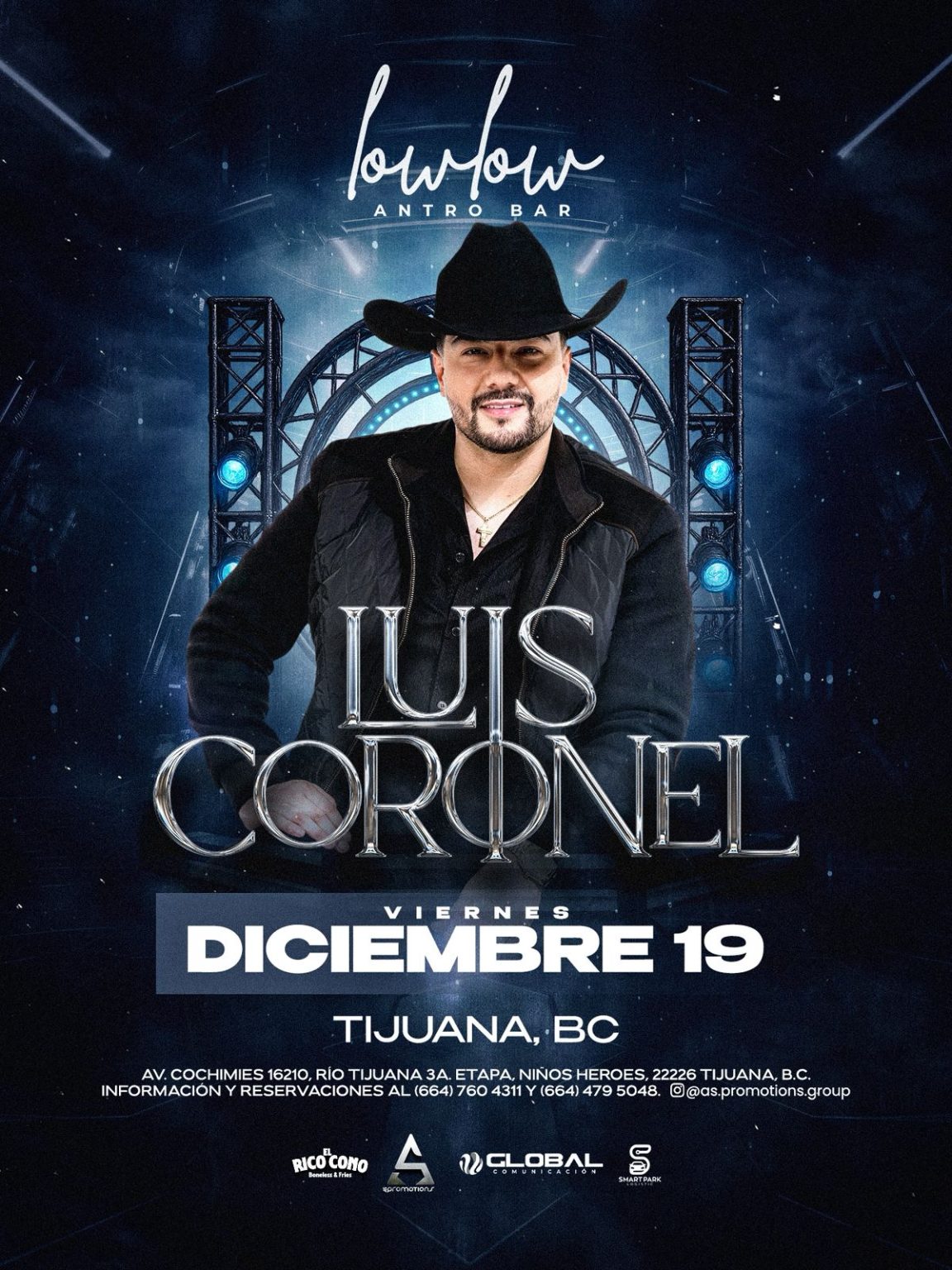 Luis Coronel en Tijuana 2025: Presentación especial en Low Low Antro Bar