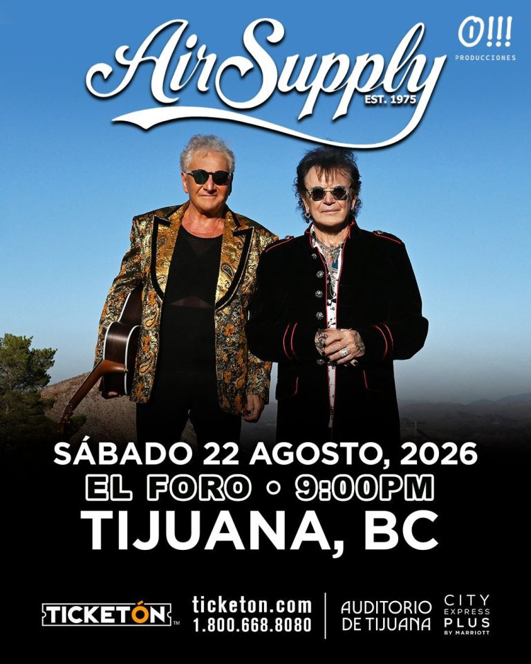 Air Supply en Tijuana 2026: concierto en El Foro