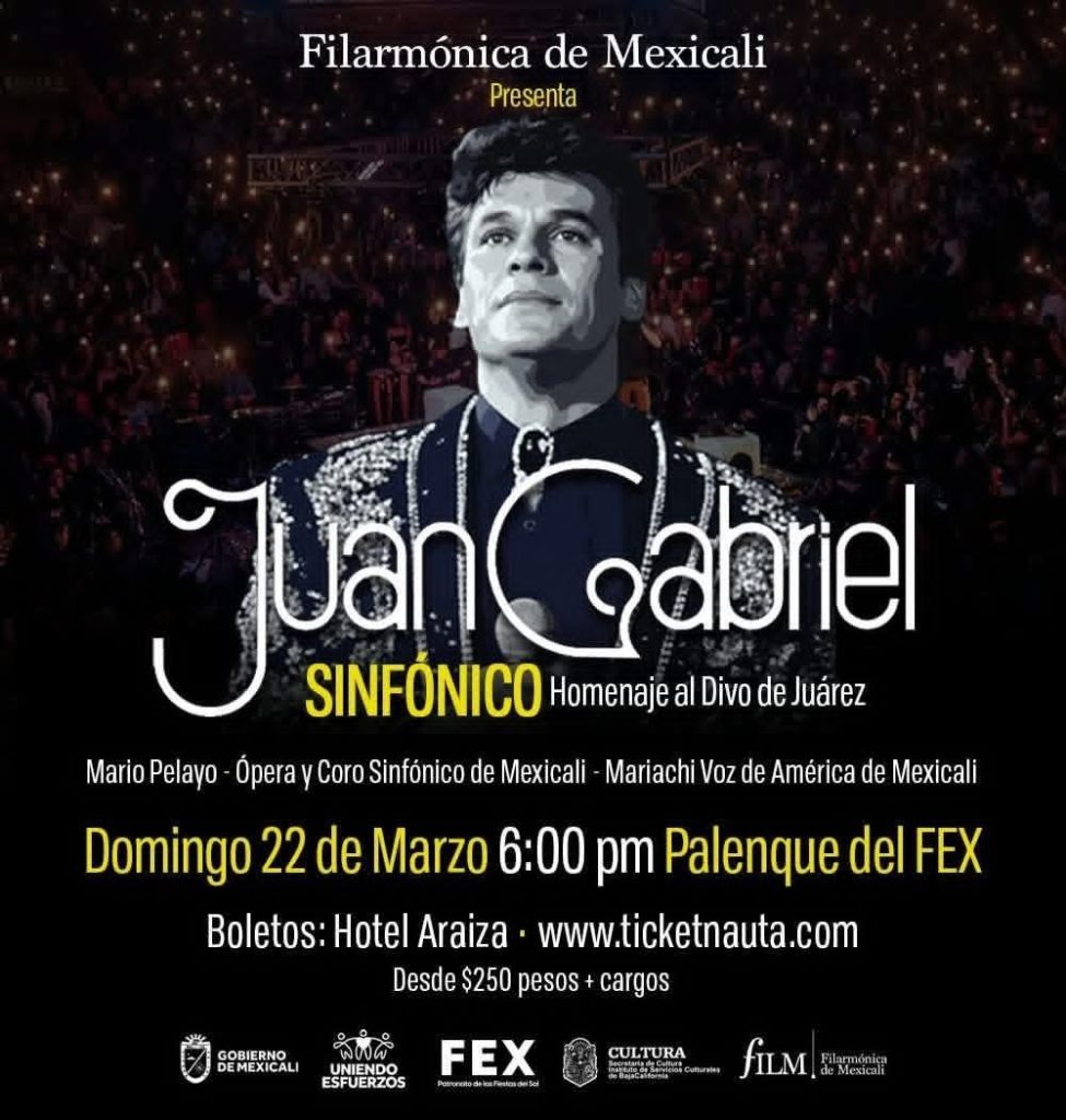 Juan Gabriel Sinfónico en Mexicali 2026: homenaje en el Palenque del FEX