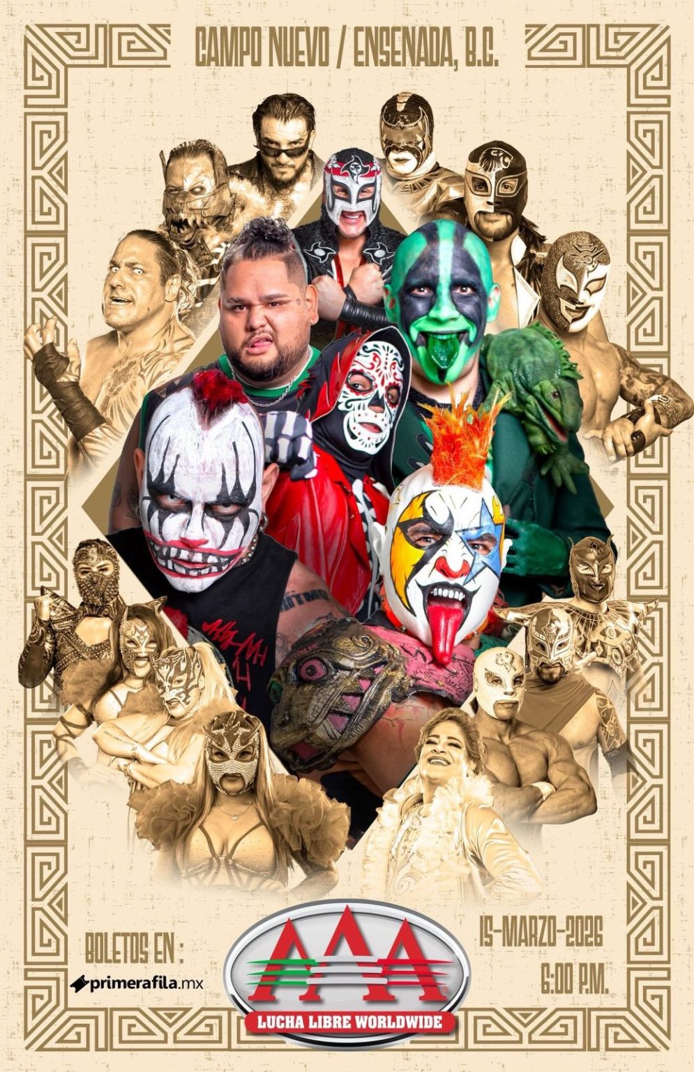 Lucha Libre AAA en Ensenada 2026: cartel completo
