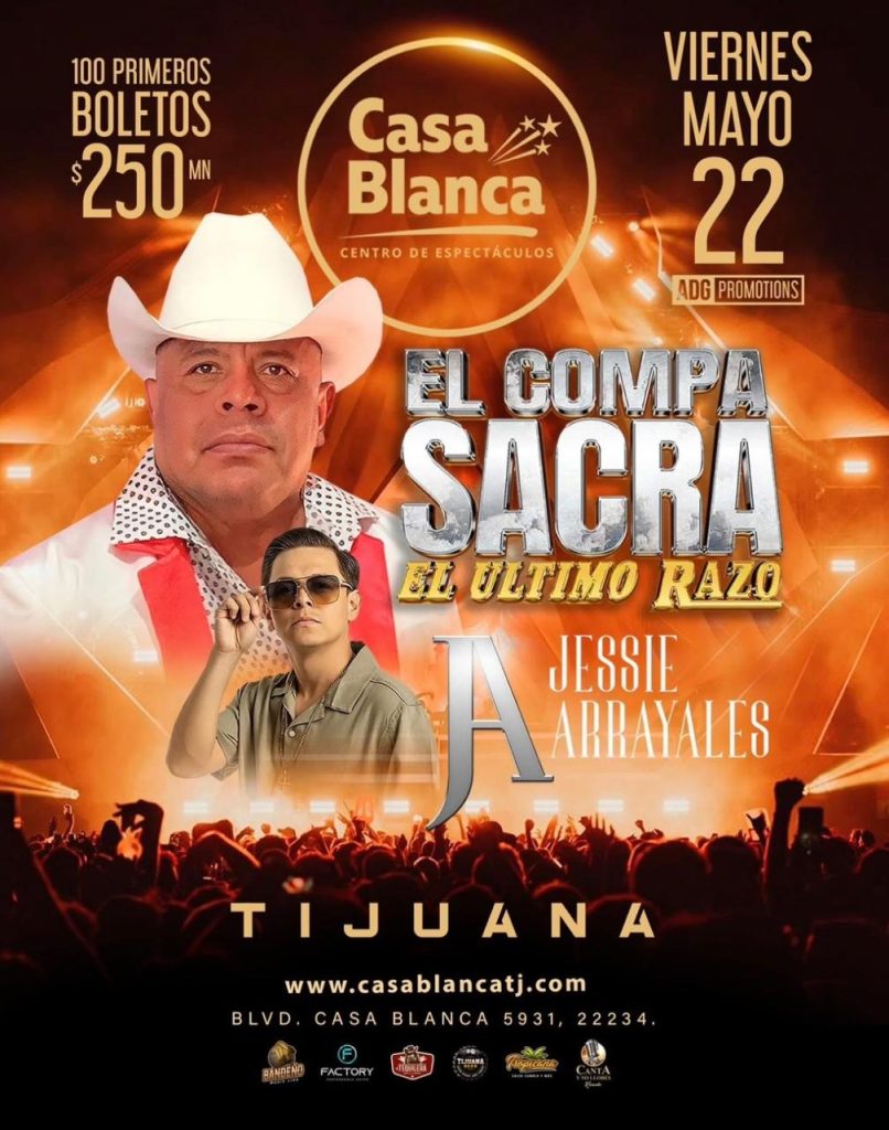 El Compa Sacra en Tijuana 2026: fecha y sede confirmadas