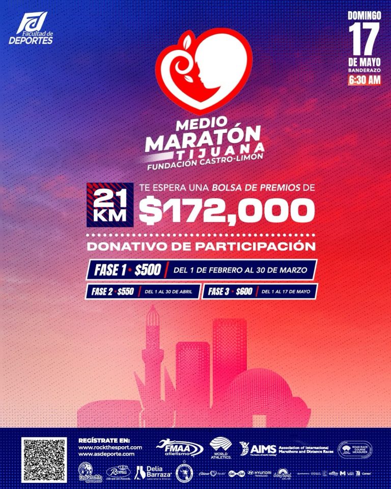 Medio Maratón Tijuana 2026: carrera con causa Castro-Limón