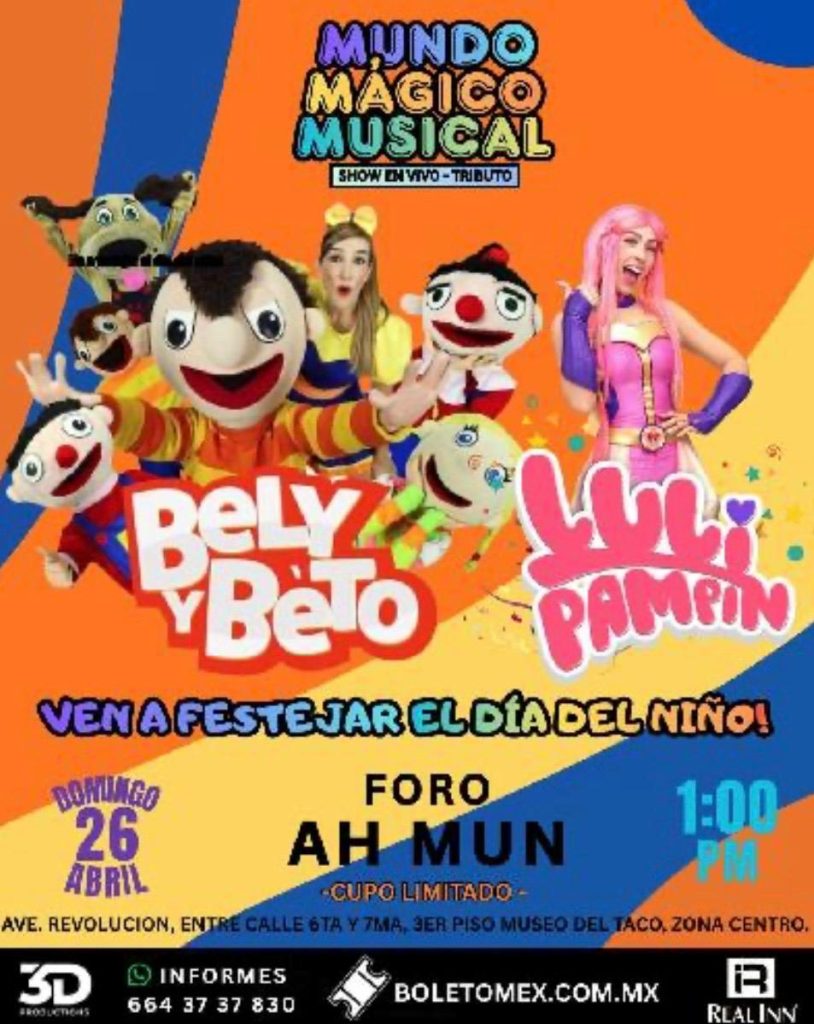 Tributo a Luli Pampin y Beli y Beto en Tijuana 2026: show infantil